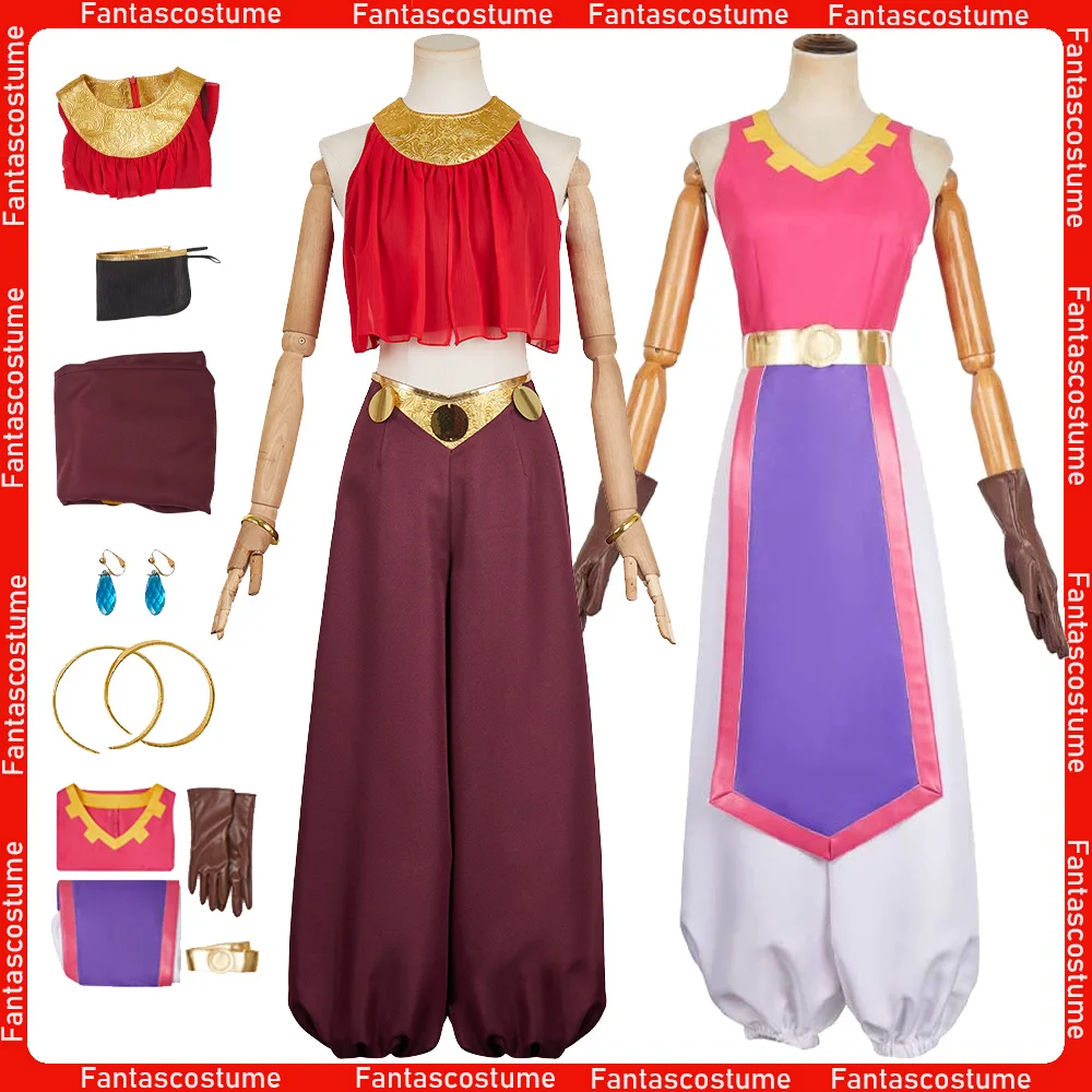 Women-Princess-Link-Cosplay-Pink-Shirt-Pants-Game-Zeldas-Roleplay ...