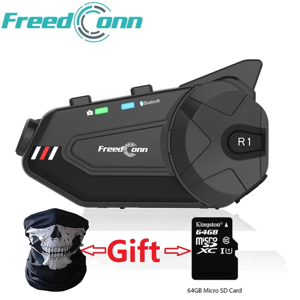 Freedconn-intercomunicador-R1-Plus-para-casco-de-motocicleta-interfono ...
