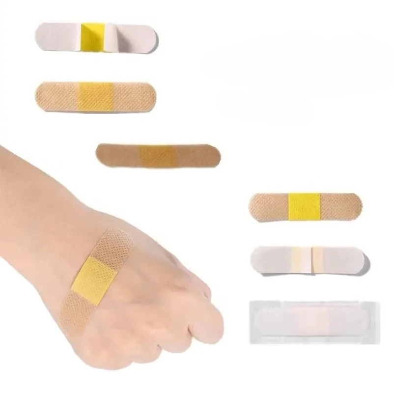 100Pcs/Set Patch Waterproof Wound Adhesive Bandage Breathable First Aid ...