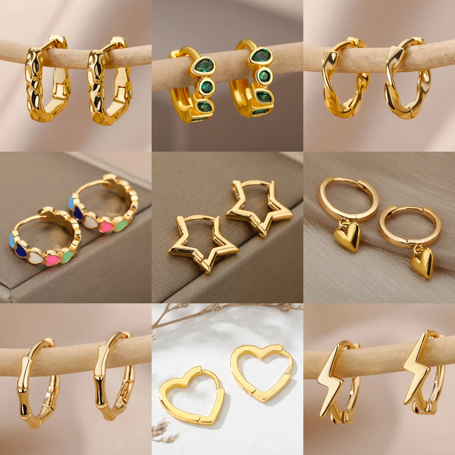 Boucles-d-oreilles-cr-oles-minimalistes-en-acier-inoxydable-pour-femmes ...