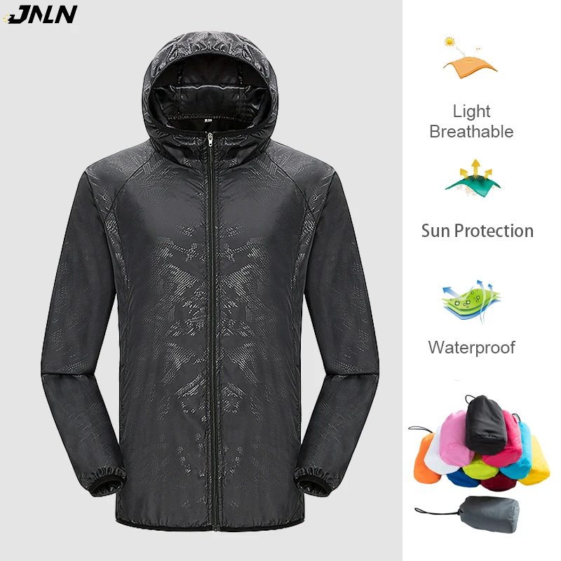 JNLN-Men-Women-Waterproof-Hiking-Jackets-Quick-Dry-Camping-Windbreaker ...