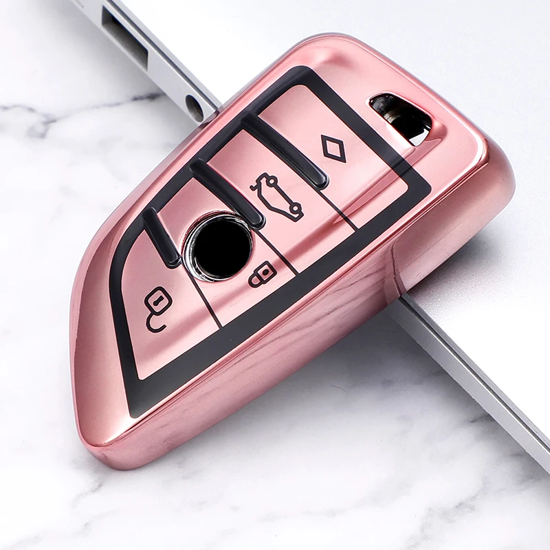 Auto-TPU-Car-Key-Case-Cover-Shell-Fob-Holder-Protector-Keychain-For-BMW ...