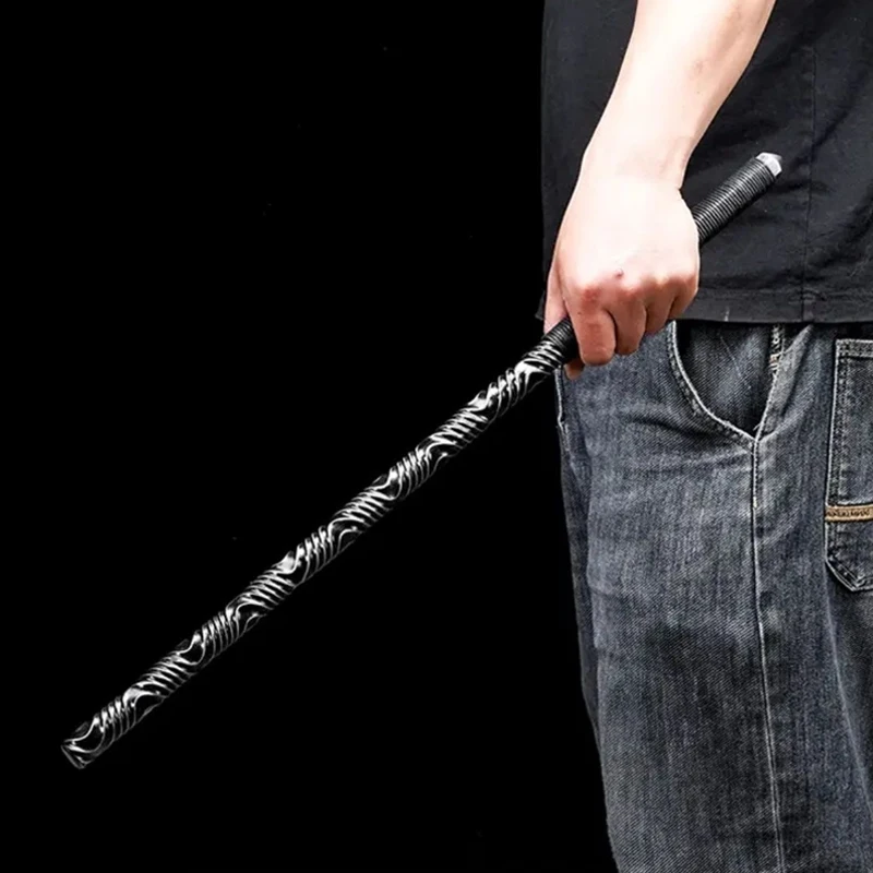 60cm Handmade Forged High Manganese Steel Solid Integrated Short Stick ...