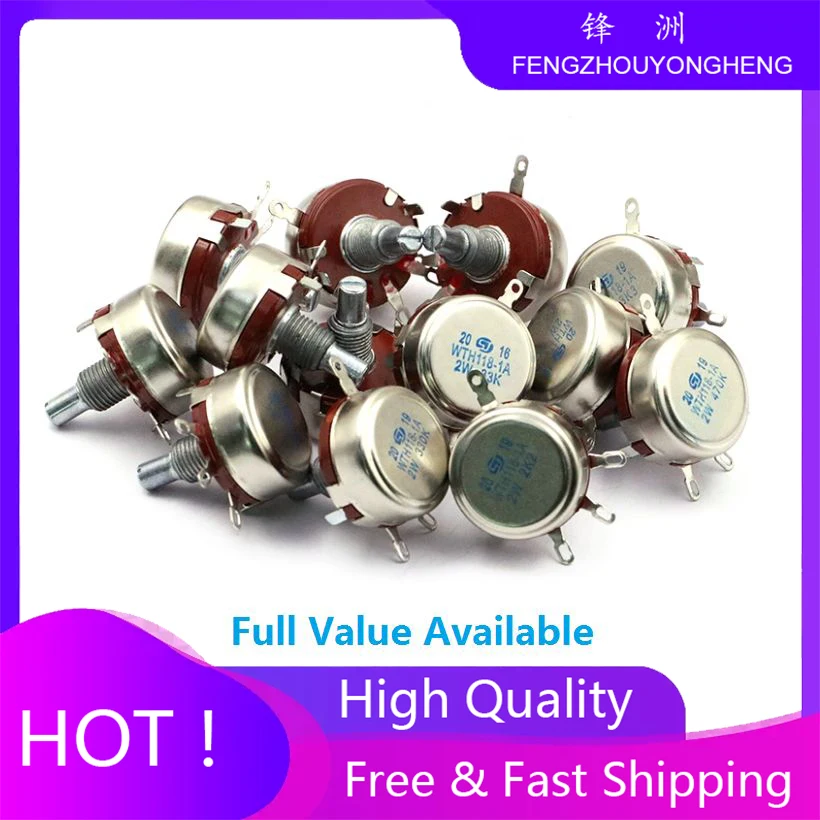 5PCS 6.8K 330K 1.5K 5.6K 15K 47K 220K 680R Switch Potentiometer WTH118 ...