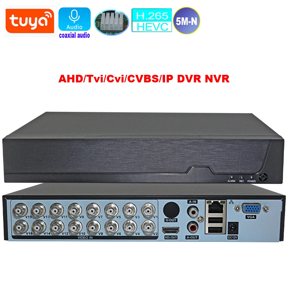 UNV OEM 5MP-N XVR DVR NVR Hybrid In Support 8Ch XVI/AHD/TVI/CVI/CVBS 4CH IP Camera Recorder ...