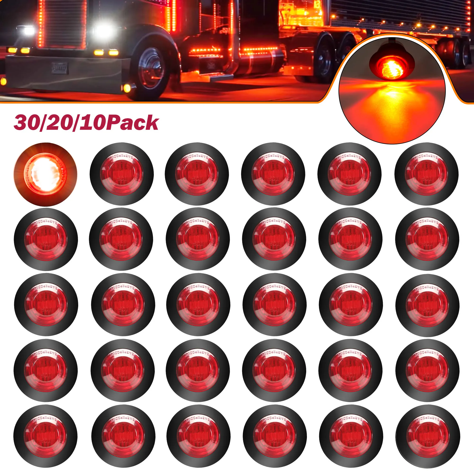 3-4-LED-Side-Marker-Lights-Clearence-Light-Front-Rear-Indicators-Light ...