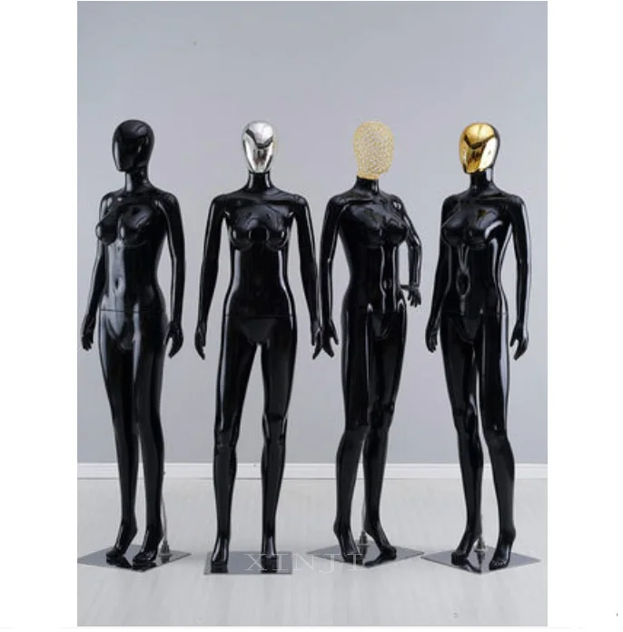 Female-Model-Whole-Body-Fake-Human-Shape-Bright-Black-Mannequin-Hollow ...