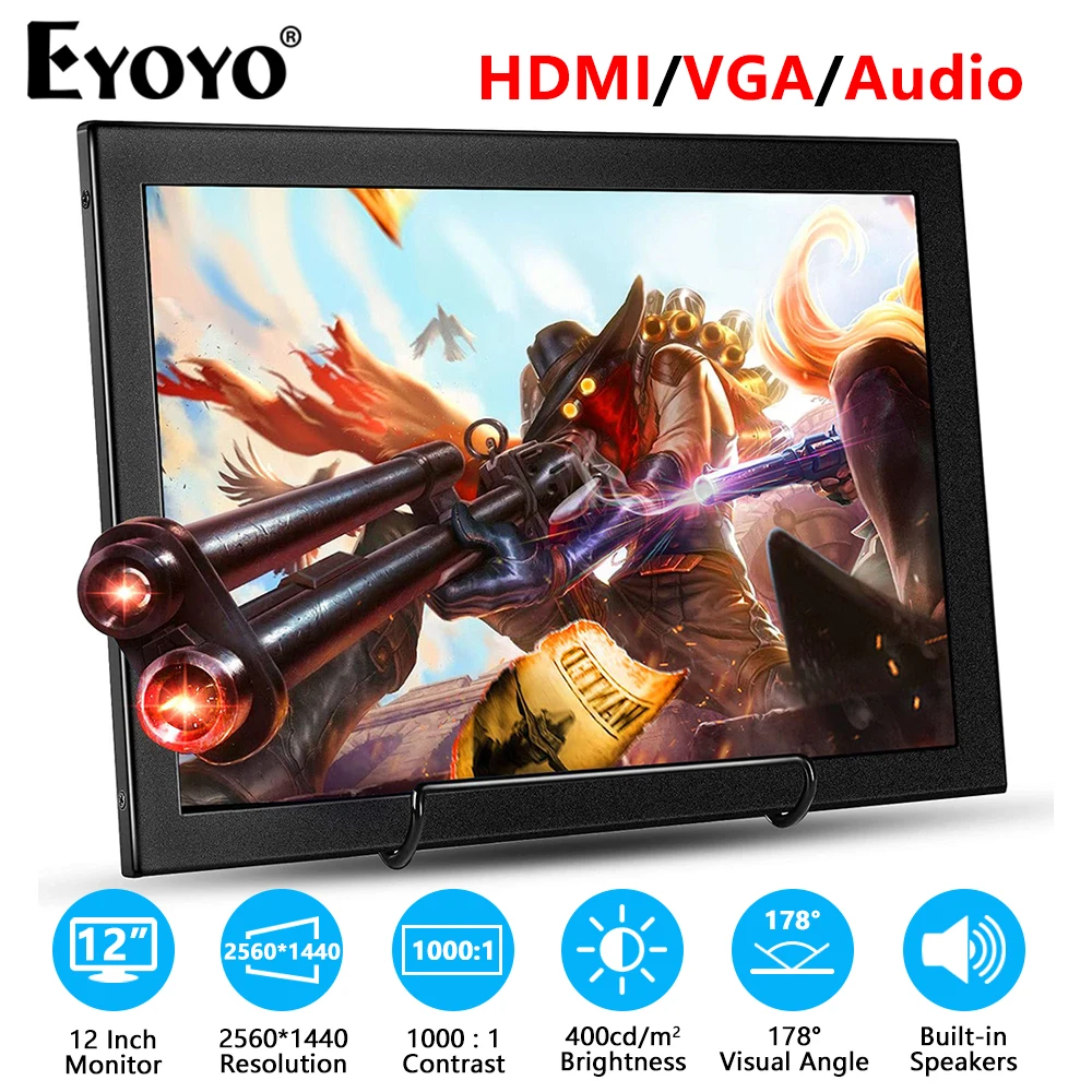 Eyoyo-2K-Portable-VGA-Display-12-Inch-2160x1440-Thin-Lightweight-IPS ...