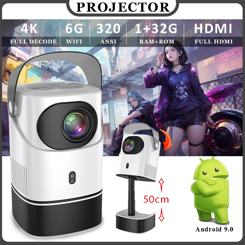 LED-Projector-Support-4K-Video-Android9-Native-1080P-1920P-Projectors ...