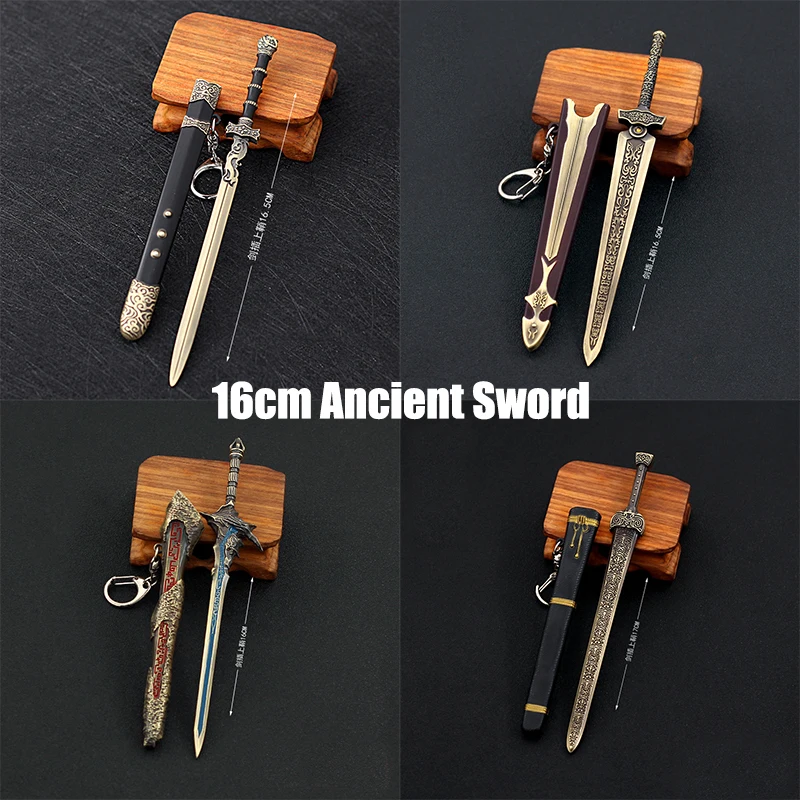 16cm-Metal-Ancient-Weapon-Sword-Machete-Broadsword-Toy-Model-Ornament ...
