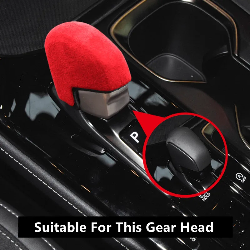 Suede-Leather-Car-Gear-Shift-Knob-Cover-Collars-Car-Gear-Handle ...