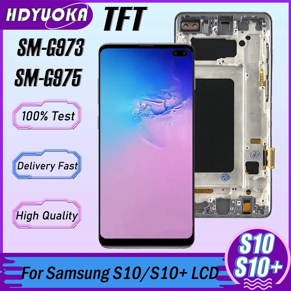 TFT-Display-For-Samsung-Galaxy-S10-Plus-S10-G975-Lcd-Display-Touch ...