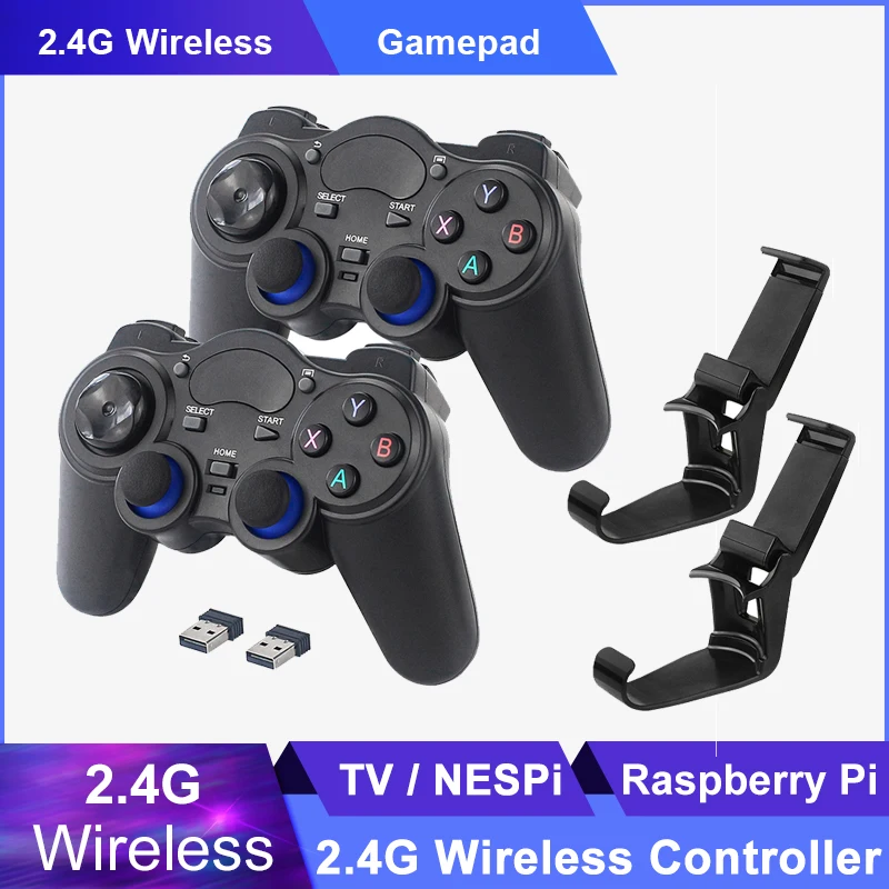 2.4G Wireless Gamepad Controller TV Joystick with USB Game Pad Receiver ...