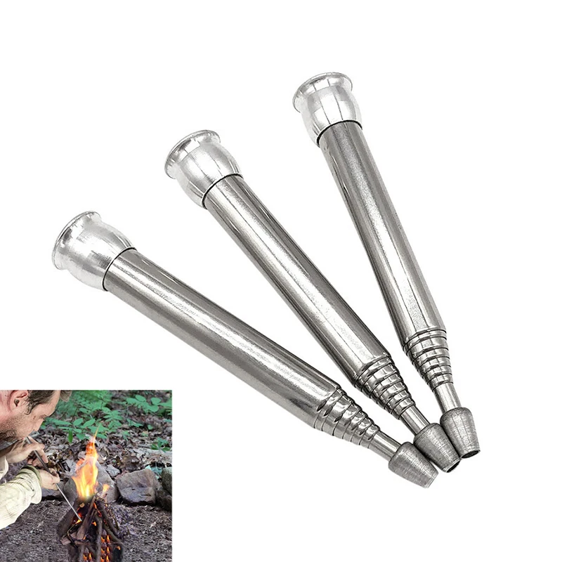 1Pcs-Fire-Blow-Pipe-Telescopic-Camping-Blow-Fire-Tube-Collapsible-High ...