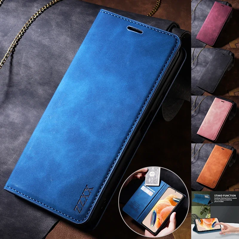 Wallet-Skin-friendly-Magnetic-Flip-With-Card-Slot-Leather-Case-For ...