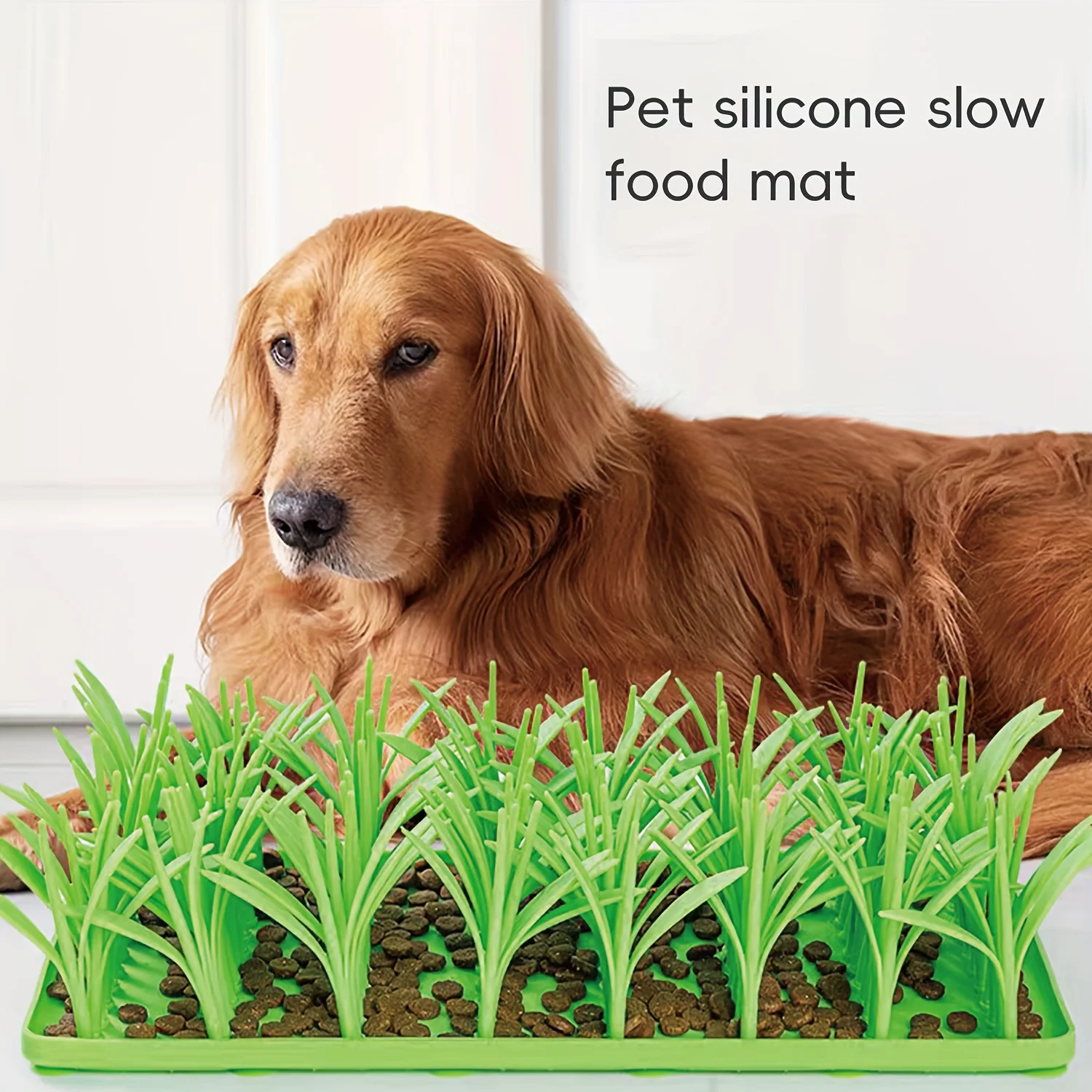 Pet-Silicone-Slow-Food-Mat-Creative-Grass-Design-Licking-Pad-Cat-And ...