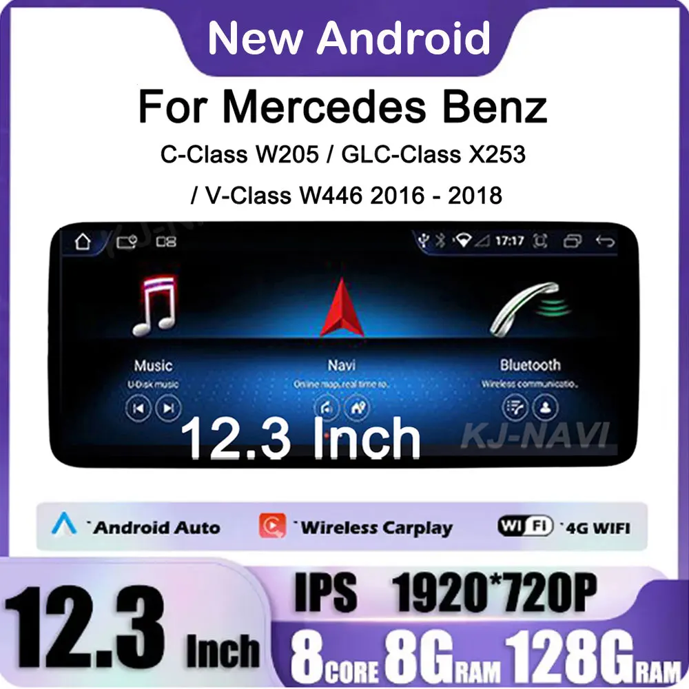For-Mercedes-Benz-C-Class-W205-GLC-Class-X253-V-Class-W446-2016-2018-12 ...