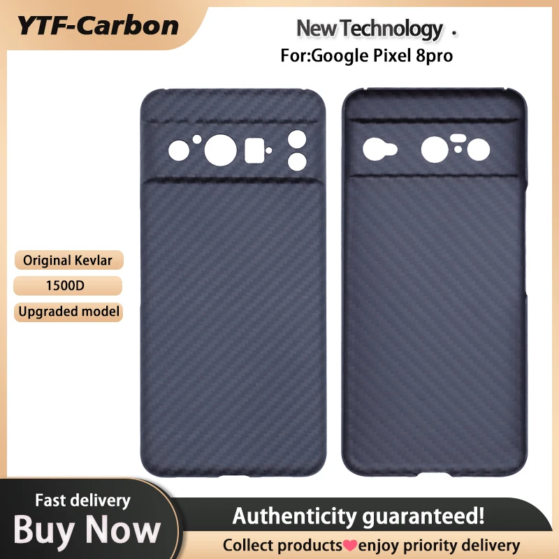 YTF-carbon-Real-Carbon-fiber-for-Google-Pixel-8pro-Case-Aramid-fiber-Military-Grade-Bumpers ...