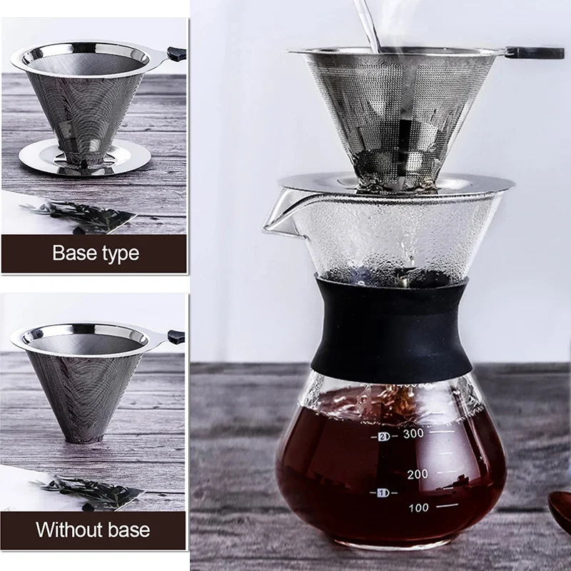 1Pc-Reusable-Double-Layer-Stainless-Steel-Coffee-Filter-Holder-Pour ...