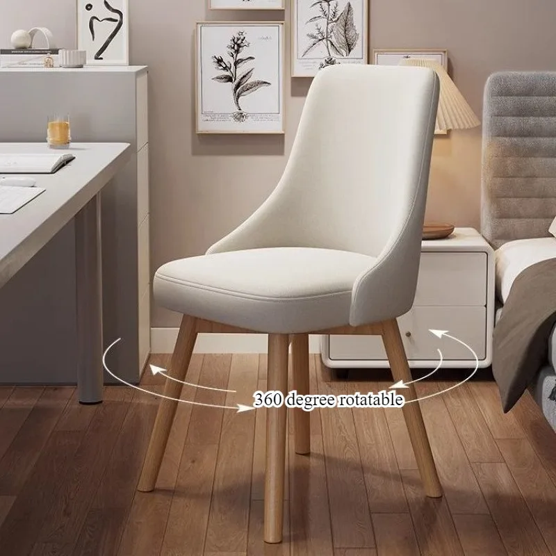 Computer chair Household solid wood dining chair Simple sedentary ...