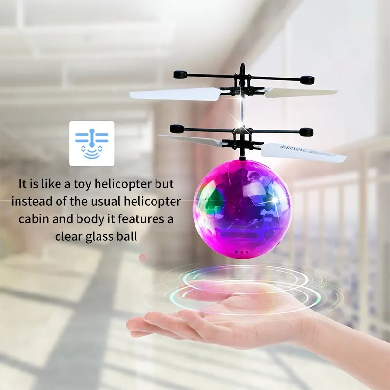 Colorful Mini Shinning LED Drone Light Crystal Ball Induction ...