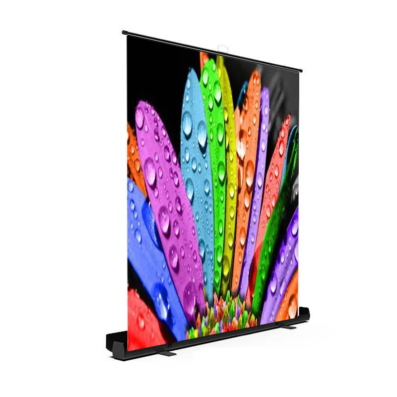 100-inch-16-9-Manual-Pull-Up-Projector-Screen-with-stand-Movie-Home ...