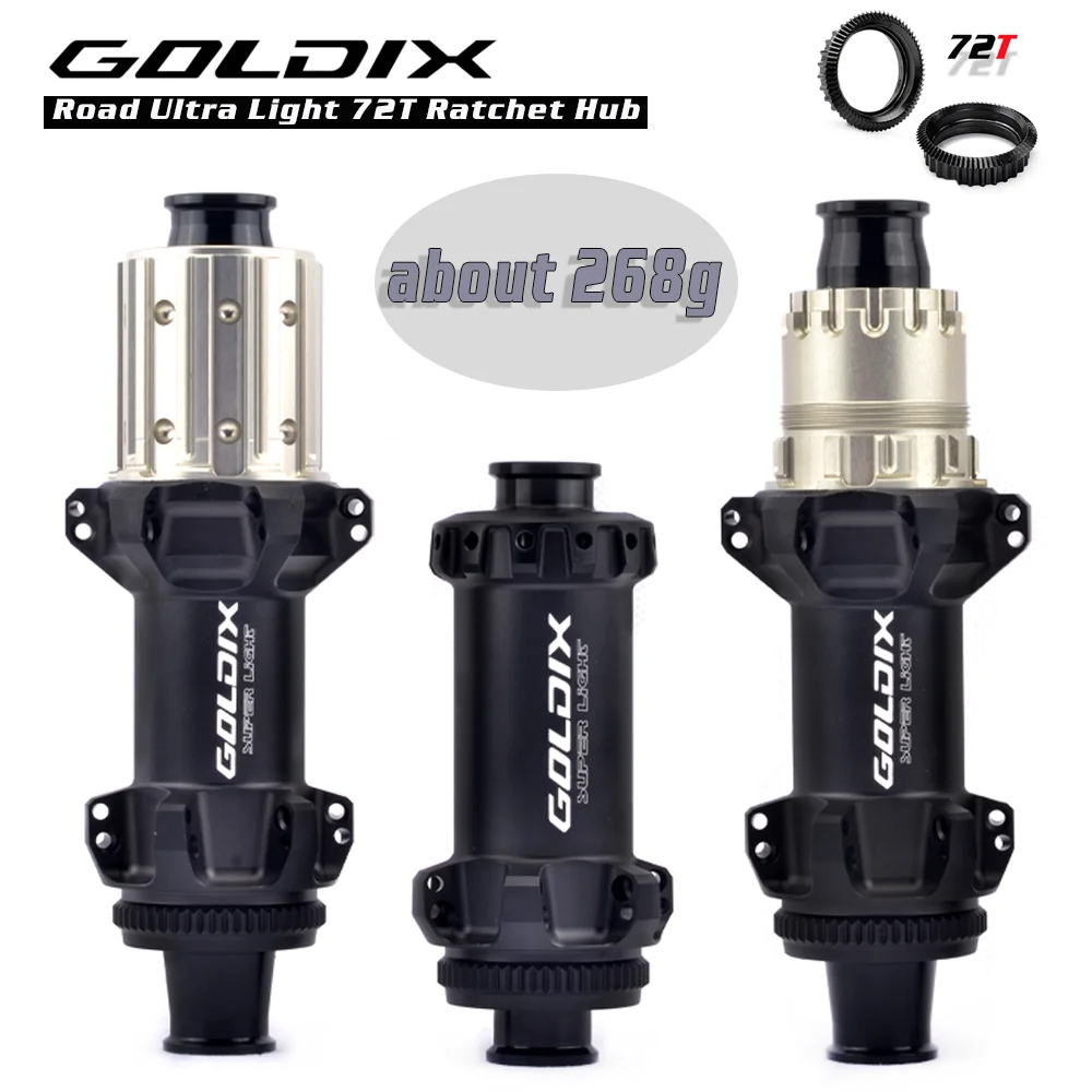 GOLDIX-R160-Ultralight-Road-Gravel-Hub-72T-Ratchet-THRU-Center-Lock-Disc-Brake-Stragiht-Pull ...