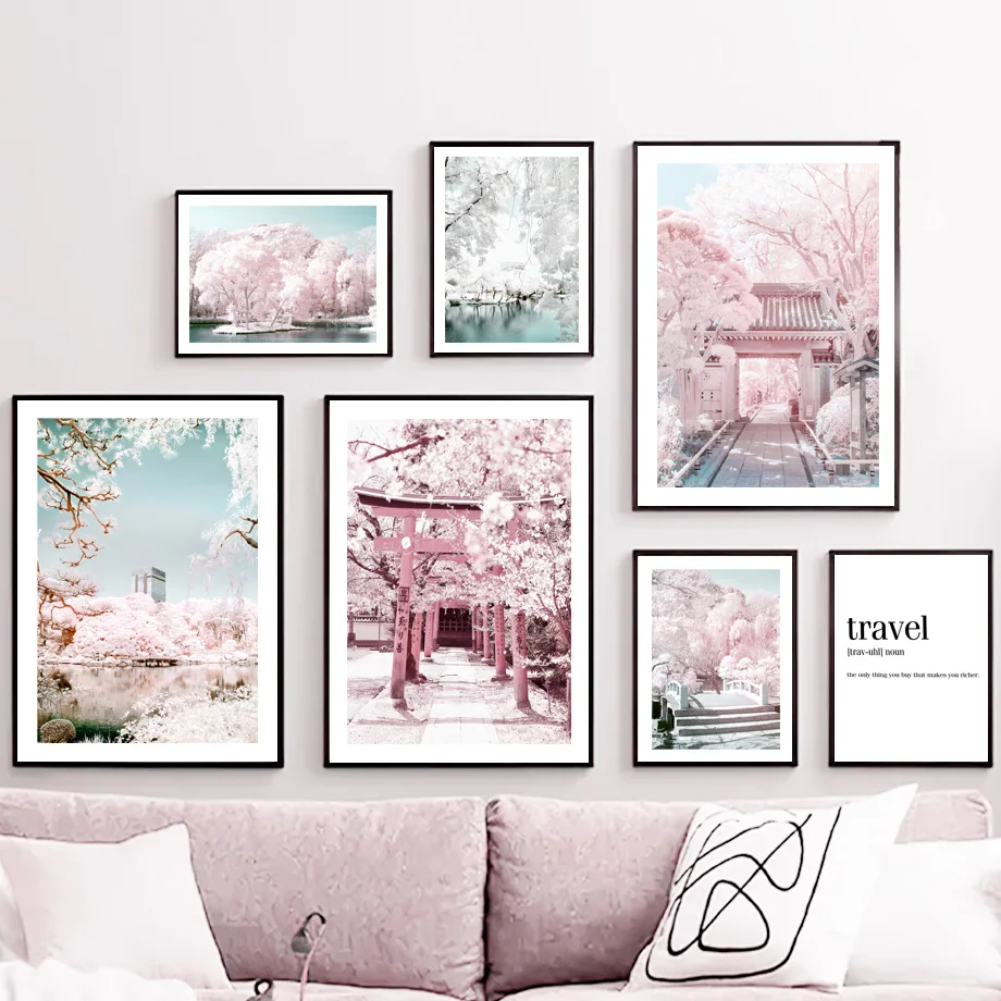Sakura Picture Poster Canvas | Posters Prints Sakura | Poster Wall ...