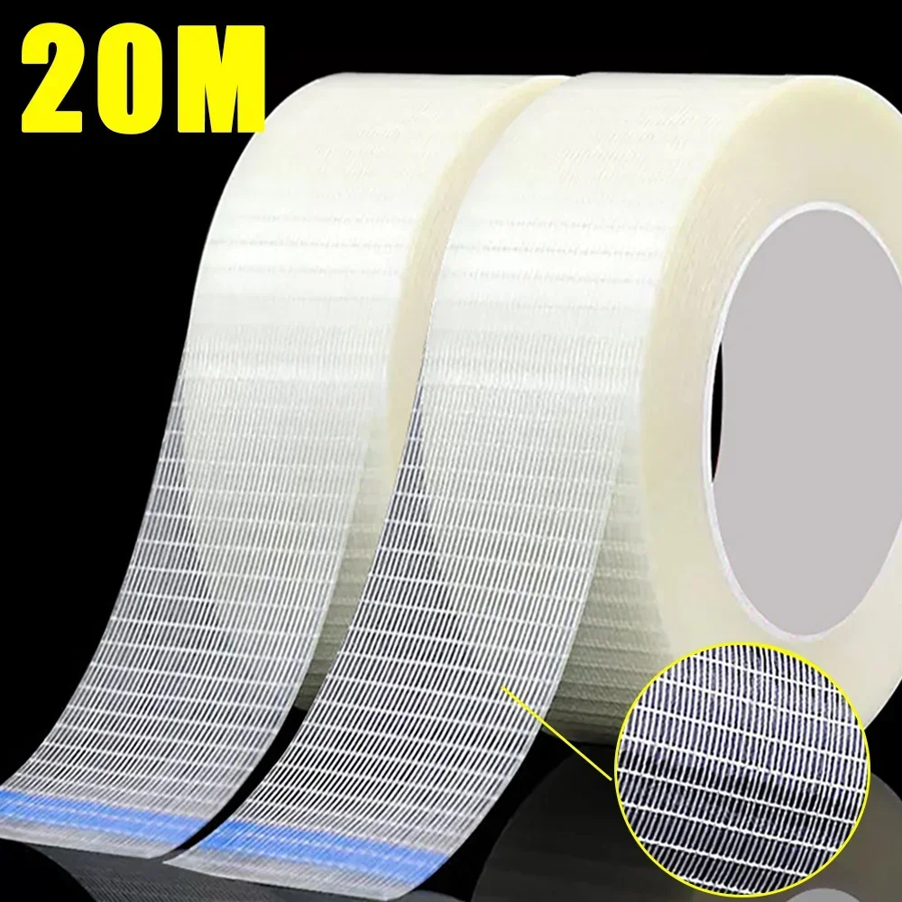 20M-Strong-Single-Sided-Fabric-Base-Tape-Translucent-Mesh-Waterproof ...
