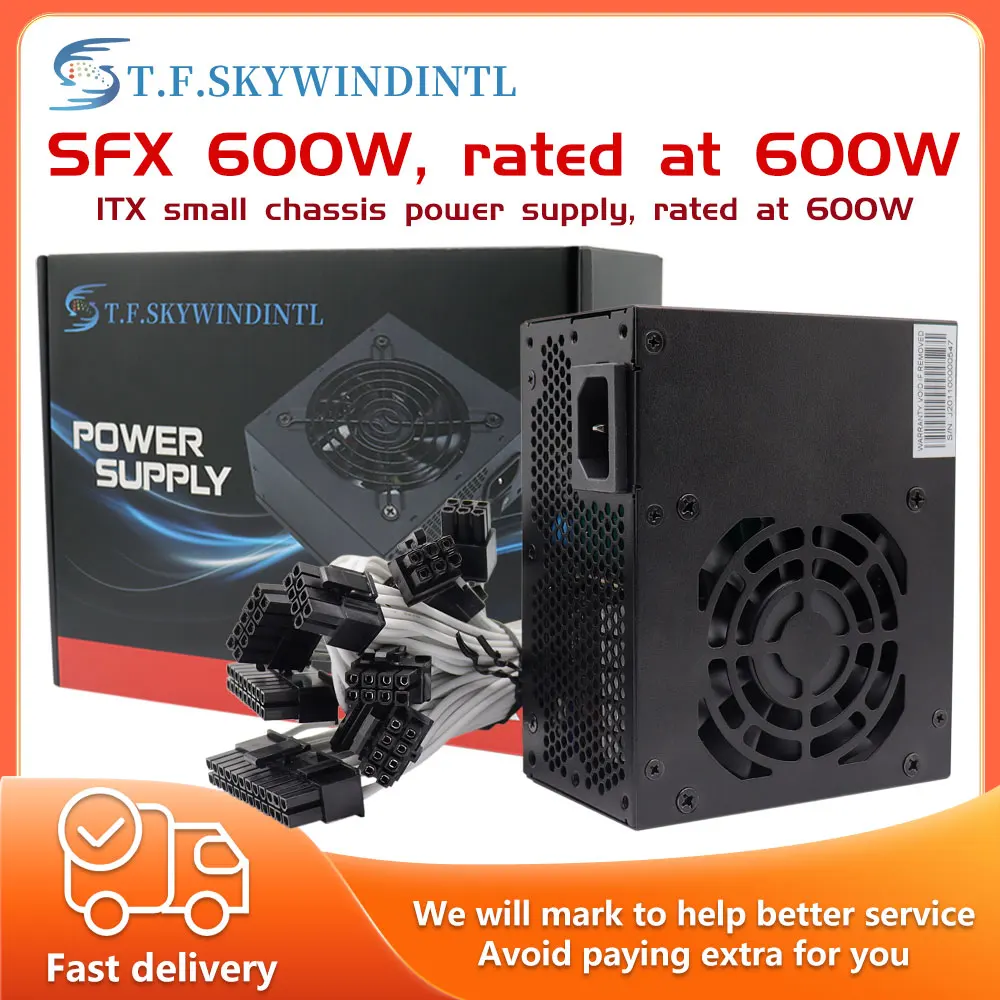 600w sfx fonte de alimentação completa do módulo 80 mais ouro avaliado ...