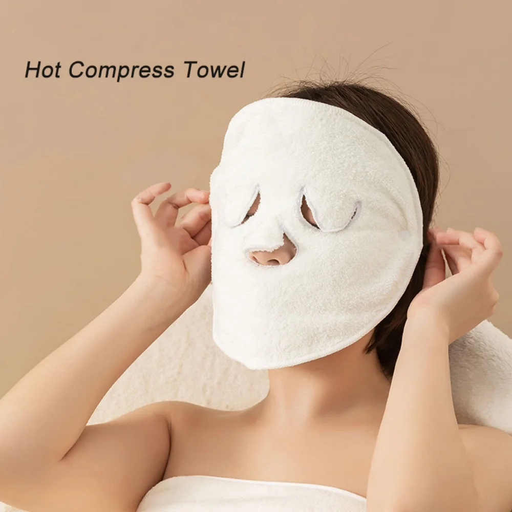 Hot-Compress-Cotton-Towel-Skin-Care-Mask-Open-Pore-Clean-Soft-Skin ...