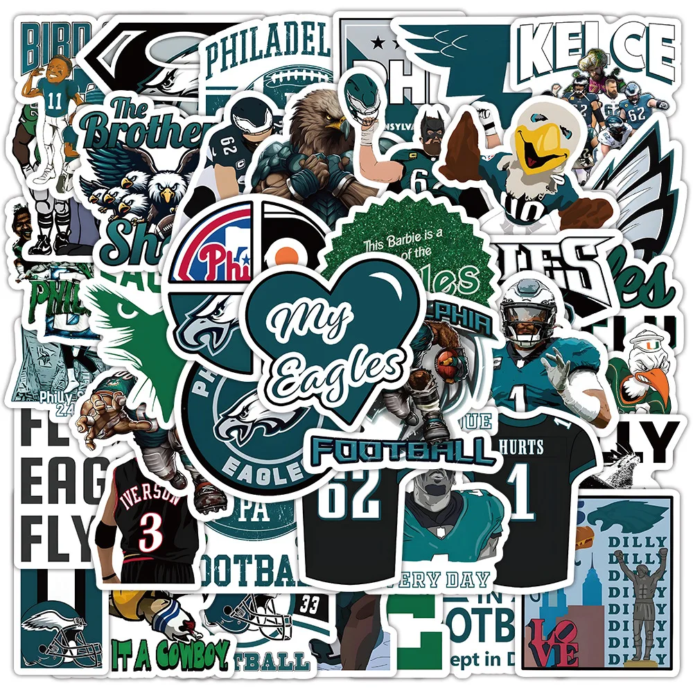 10-30-50PCS-New-Philadelphia-Eagles-Stickers-Football-Cartoon-Graffiti ...