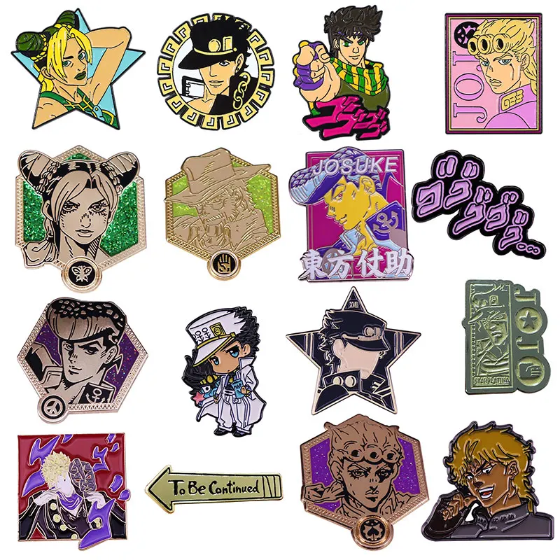 JoJo-s-Bizarre-Adventure-Enamel-Pin-Lapel-Pin-for-Clothes-Brooches-on ...