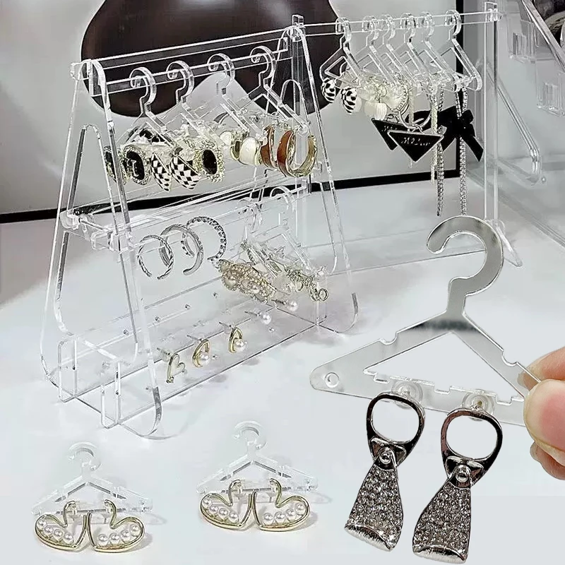 Creative-Earring-Hanger-Rack-with-Mini-Hangers-Clear-Jewelry-Coat ...