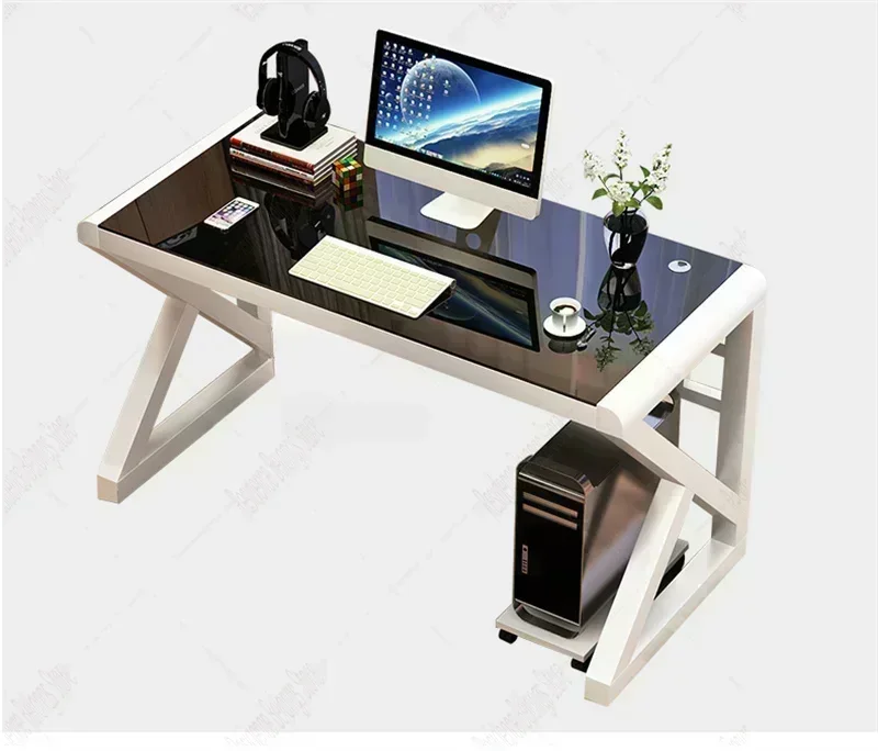 Tempered-Glass-Design-Desktop-Computer-Desks-Light-Luxury-Upscale ...