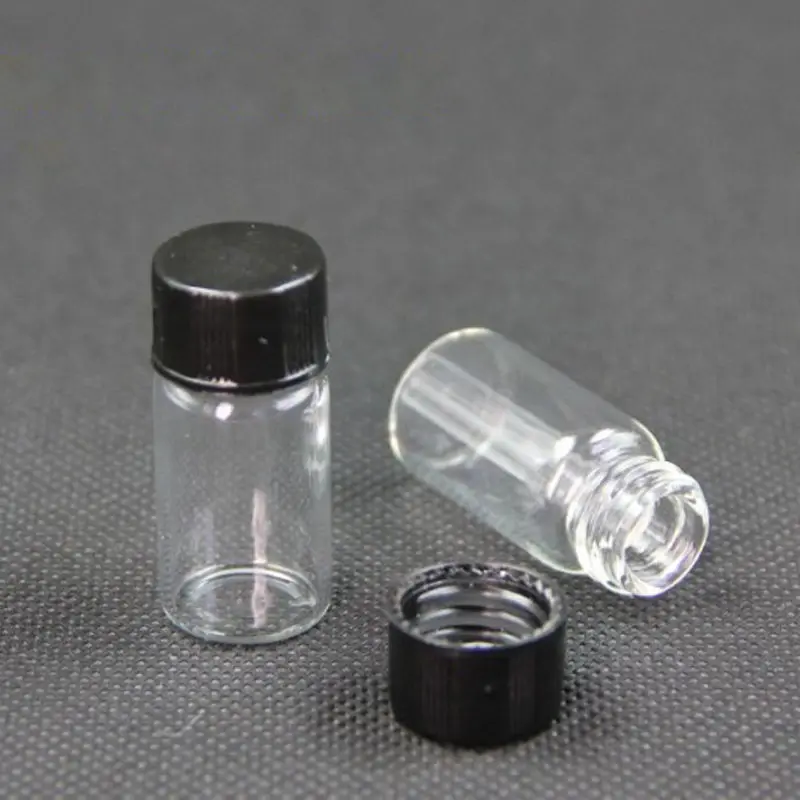 5Pcs-3ml-5ml-Glass-Clear-Amber-Small-Medicine-Bottles-brown-Sample ...