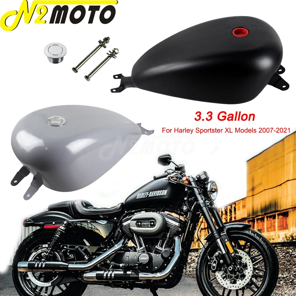 Motorcycle 3.3 Gallon EFI Gas Tank Black Fuel Tank For Harley Sportster ...