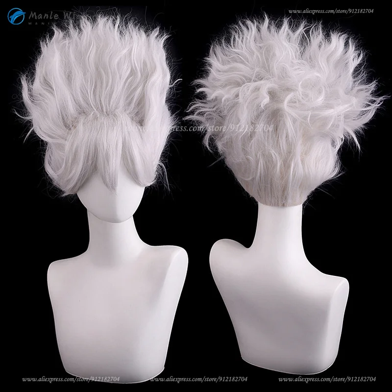 Anime-Straw-Hat-Monkey-D-Luffy-Cosplay-Wig-Men-35cm-Silver-Gray-Curly ...