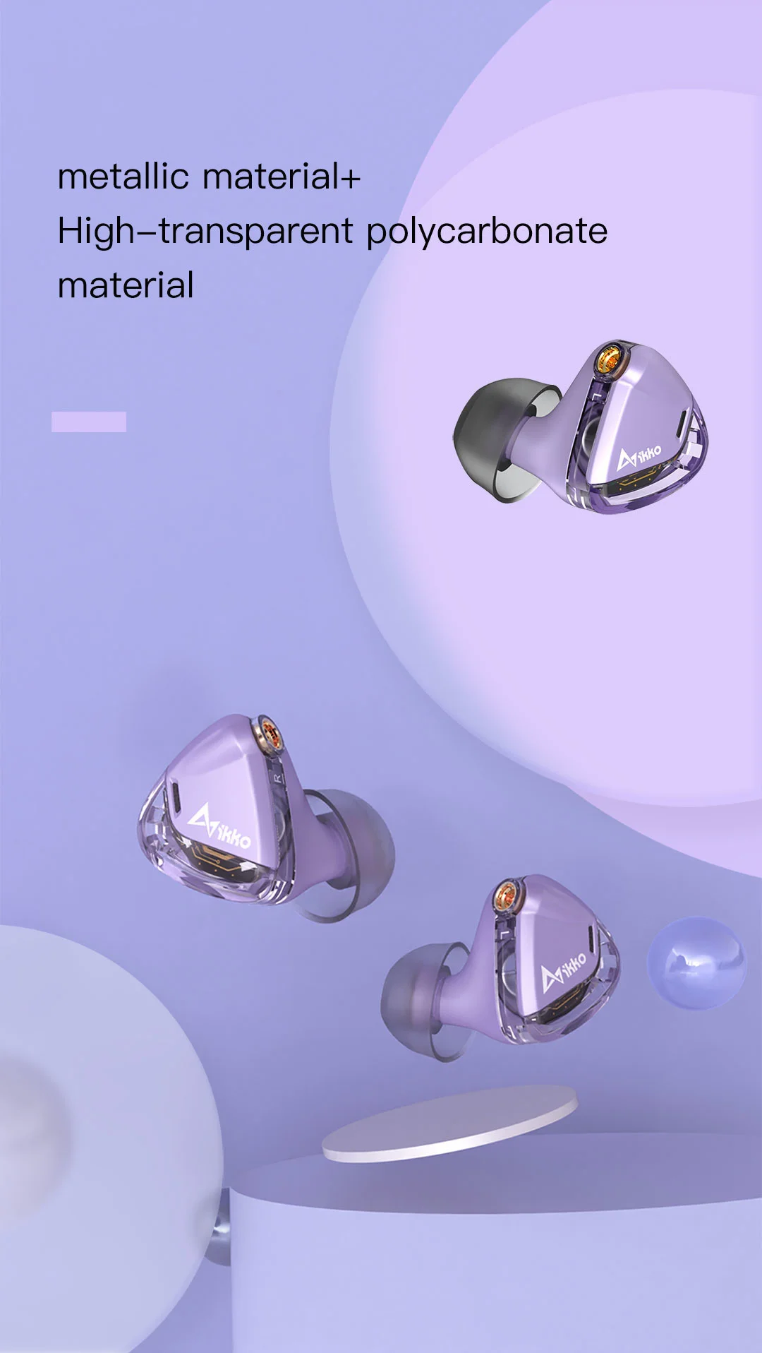 iKKO Opal OH2 8mm Dynamic Driver Wired Earphone Gold plated FPC SVAS ...