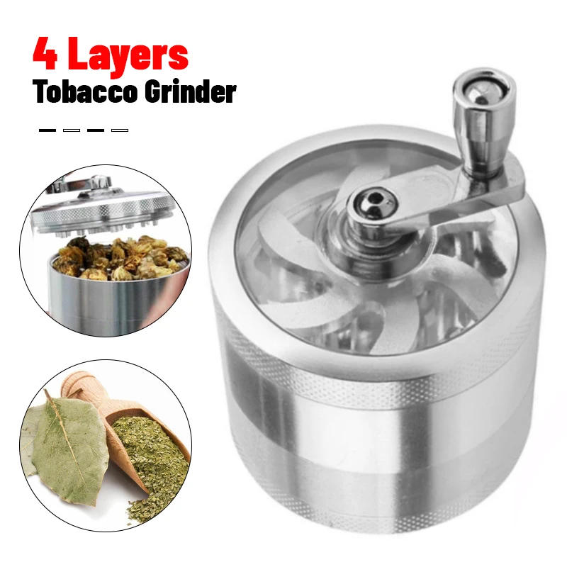 Manual-Tobacco-Grinder-4-Layers-Spice-Mill-Grass-Smoke-Crusher-Hand ...