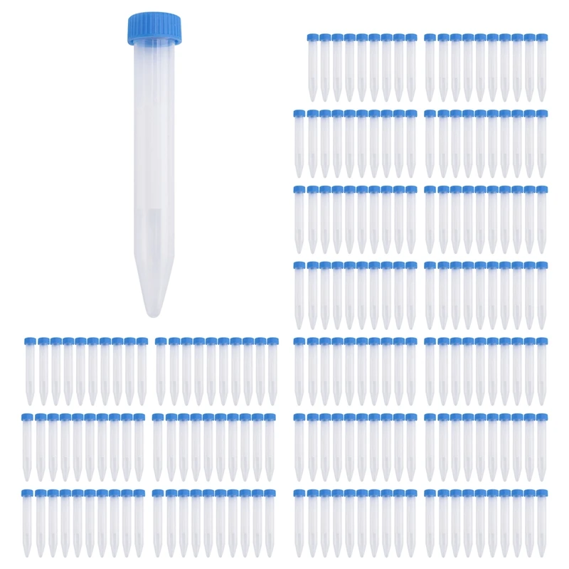 200-Pack-15Ml-Conical-Centrifuge-Tubes-Kit-With-Screw-Caps ...