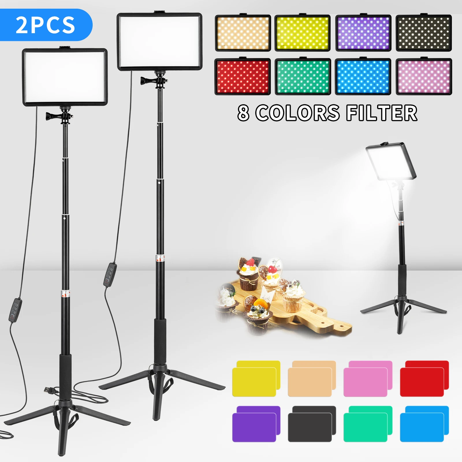 Selens luz LED para fotografía y vídeo, Kit de lámpara de filtros RGB ...