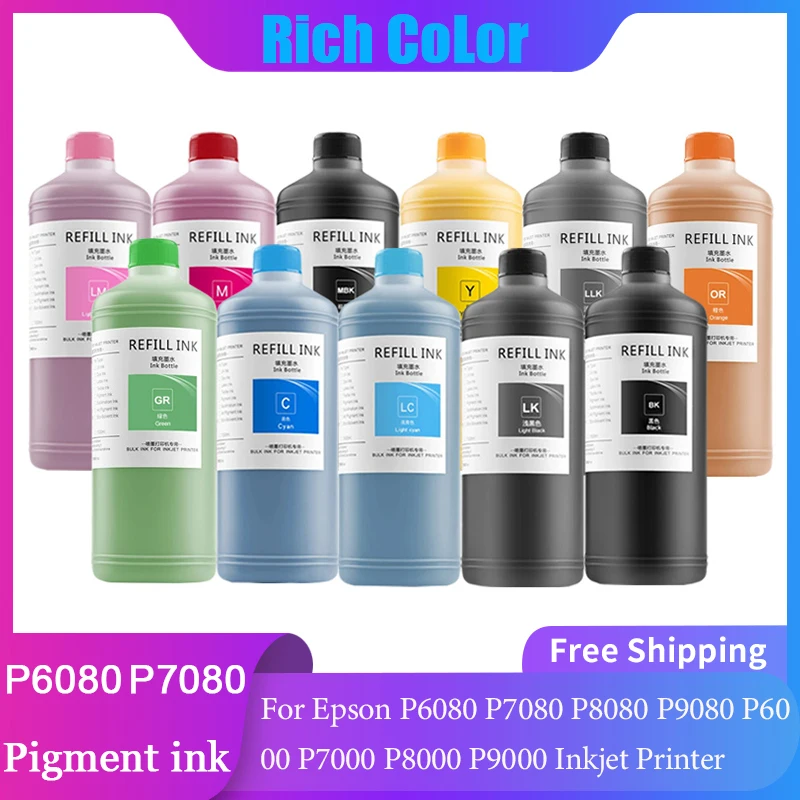1000ml-Pigment-ink-For-Epson-P6080-P7080-P8080-P9080-P6000-P7000-P8000-P9000-Inkjet-Printer ...