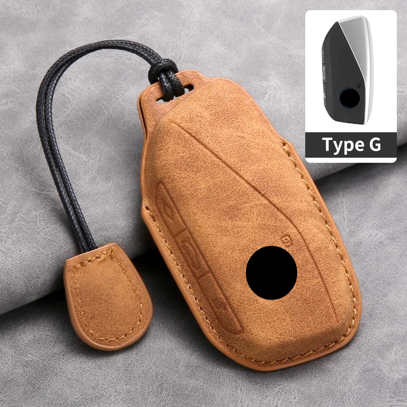 Leather Car Key Case Cover Shell For BMW i7 X7 G07 LCI iX I20 X1 U11 7 ...