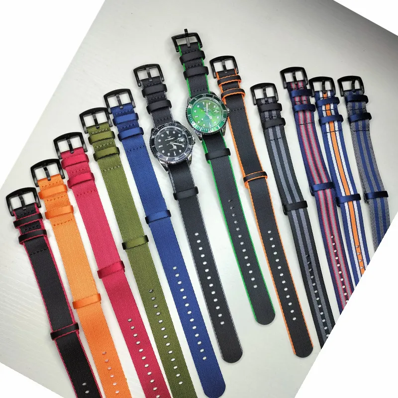 Nylon-watch-strap-all-in-one-high-density-braided-band-watch-strap-18 ...
