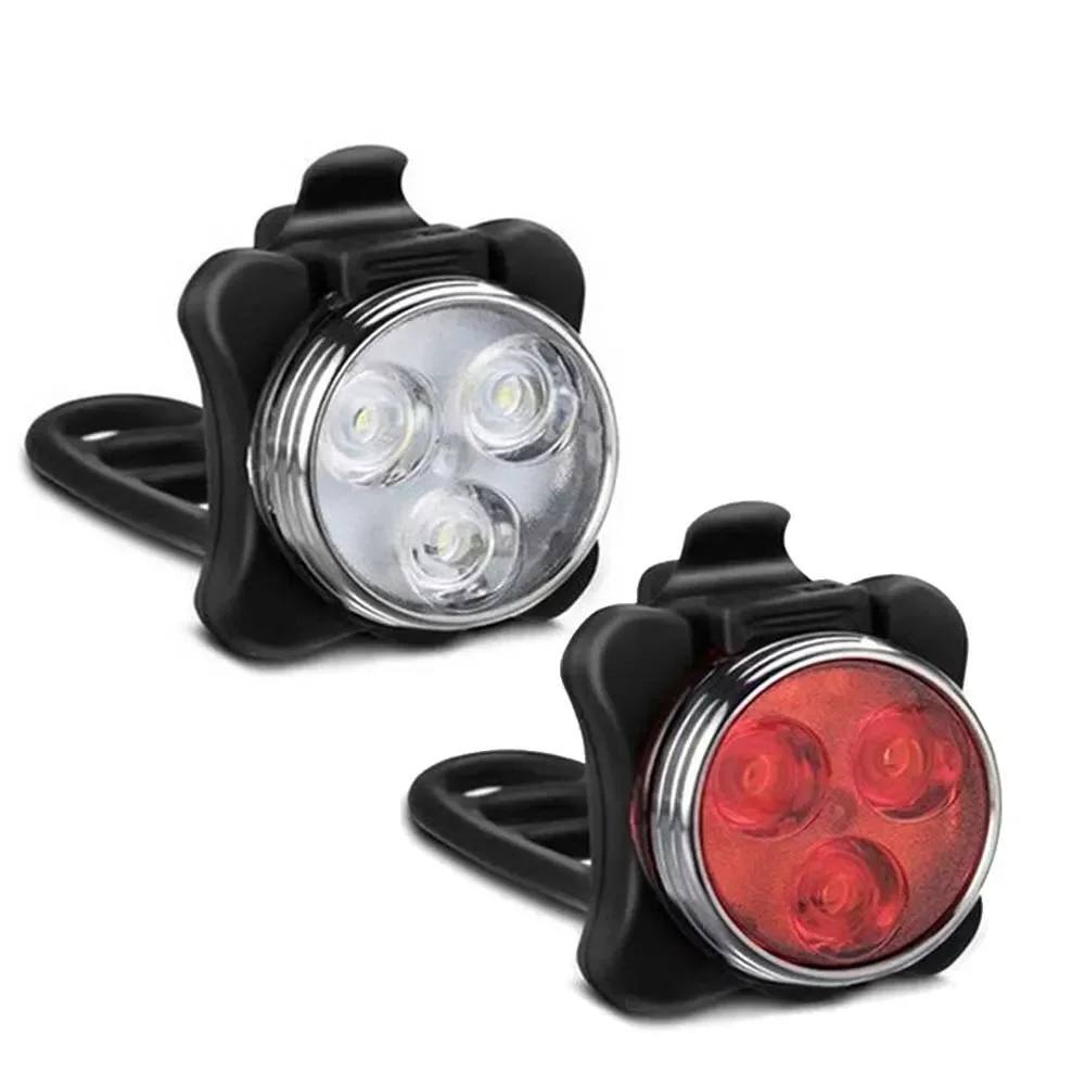 3 LED USB Rechargeable Bike Taillight Clip On Tail Lamp for Cycling ...