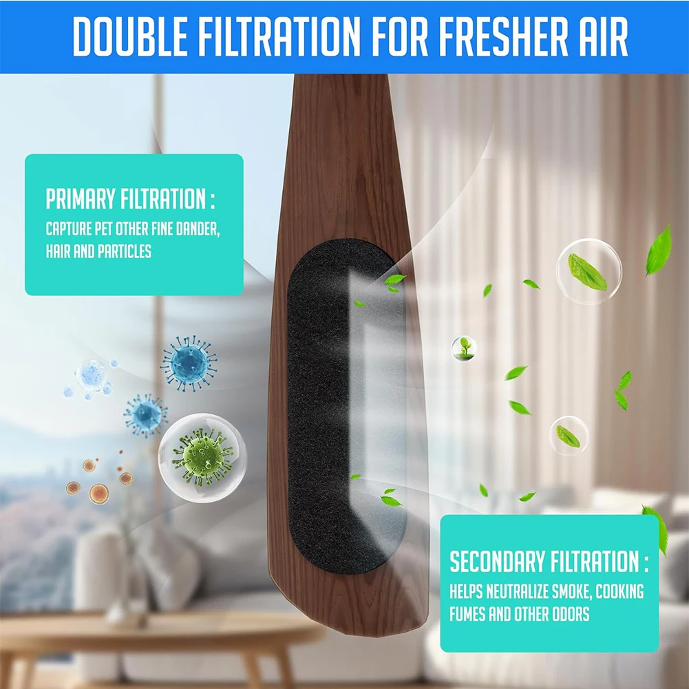 3-5Pcs-Ceiling-Fan-Filters-Ceiling-Fan-Cleaner-Universal-Activated ...