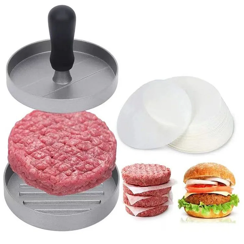 Food-Press-Hamburger-Mold-Accessories-Meat-Maker-Tool-Patty-Molds-Grill-Kitchen-Round-Cutlet-Non ...