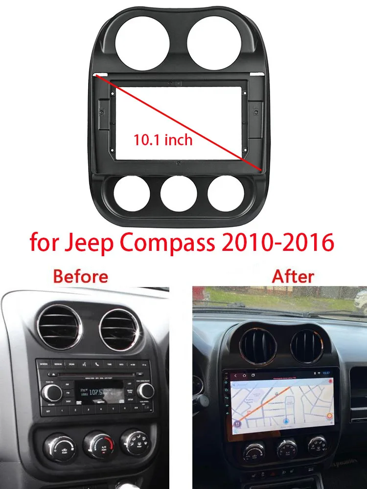 10 Inch Car Radio Frame Kit For Jeep Compass Jeep Patriot 2010-2016 ...