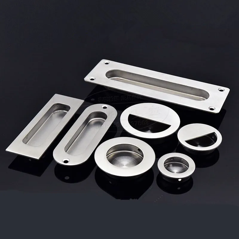 1PCS Stainless Steel Hidden Recessed Furniture Handle Round Square ...